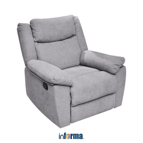 Jual qr promo Informa Gilford Sofa Recliner Fabric 1 Seater - Abu-Abu ...