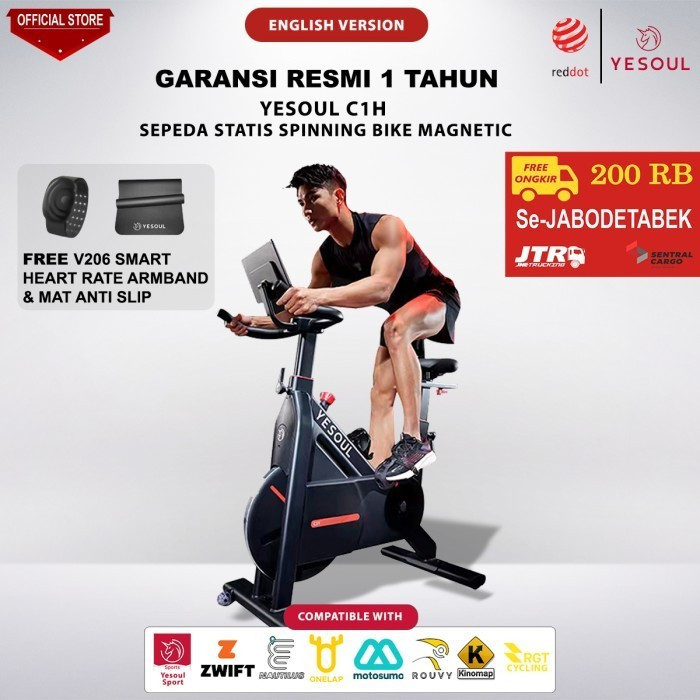 Jual Yesoul C1H Sepeda Statis Spinning Bike Fitness Gym Smart Zwift Original | Shopee Indonesia