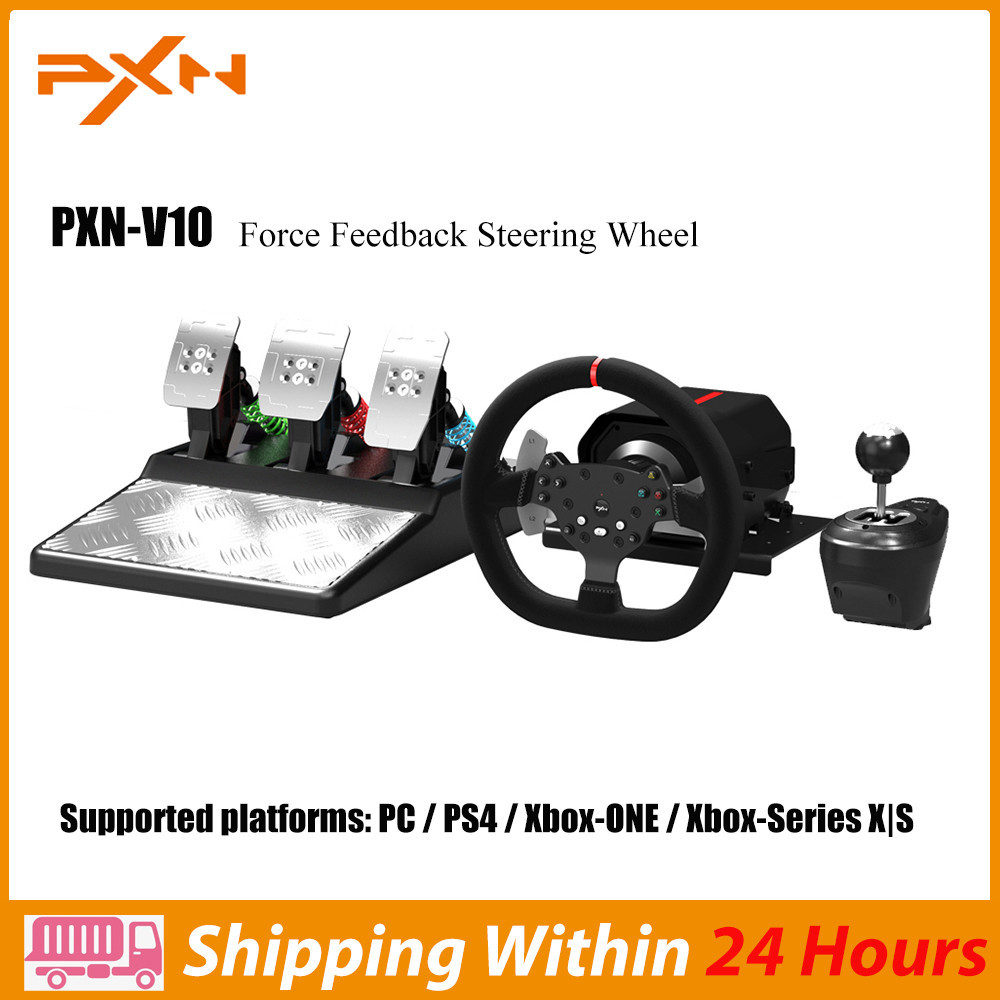 Jual PXN V10 3 IN 1 Force Feedback Racing Wheel Gaming Steering Wheel ...
