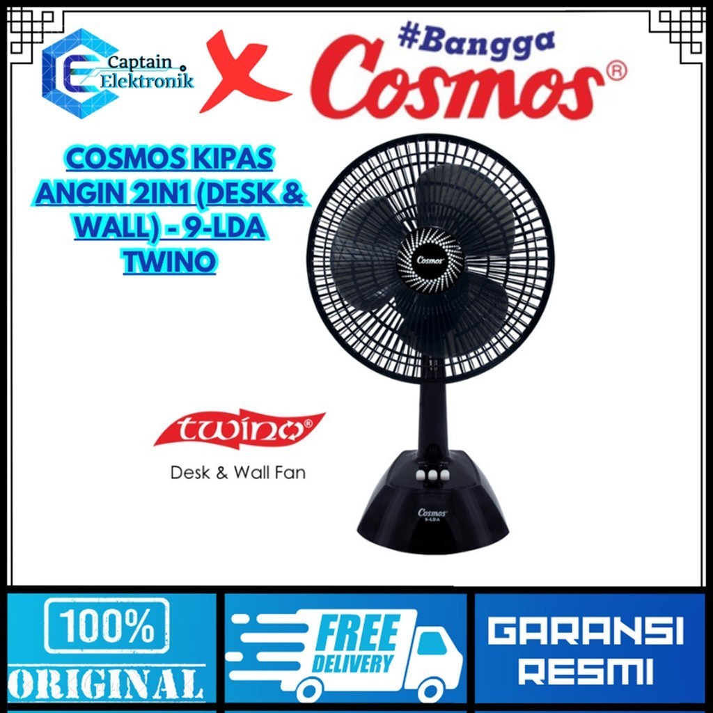Jual Cosmos Kipas Angin 2in1 (Desk & Wall) - 9-LDA / 9LDA TWINO ...