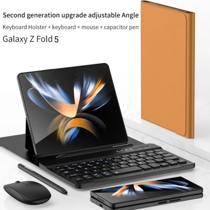 Jual Keyboard Case Samsung Galaxy Z Fold 5 5G Fold5 Smart Wireless ...