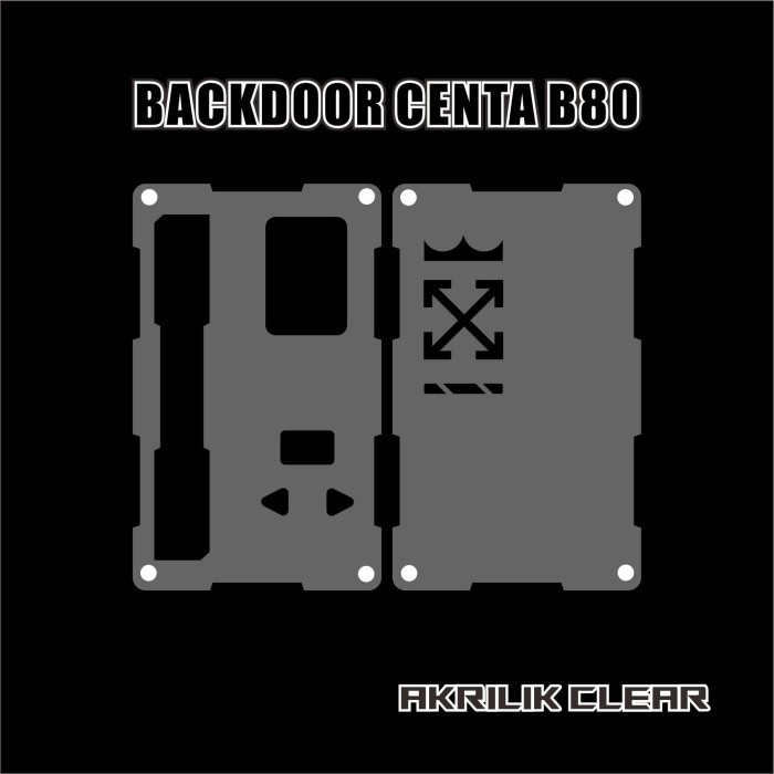 Jual Backdoor Centa B80 / Panel Akrilik Centaurus B80 Hitam Doff ...