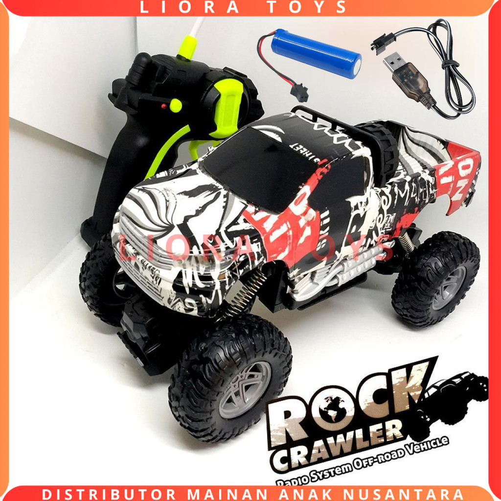 Jual Mainan Anak Mobil Remote Control Rc Car Jeep Rock Crawler Pickup ...