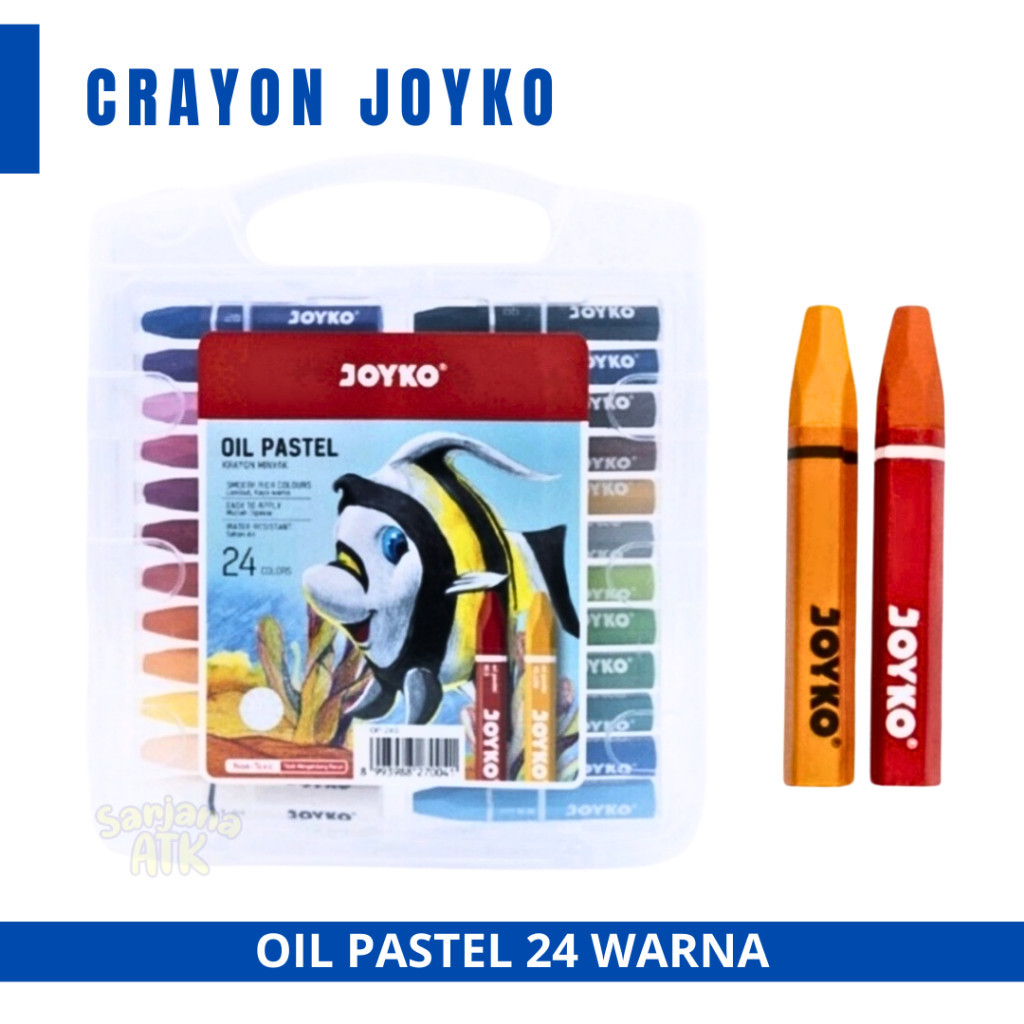 Jual Crayon / Krayon Oil Pastel Joyko 24 Warna | Shopee Indonesia