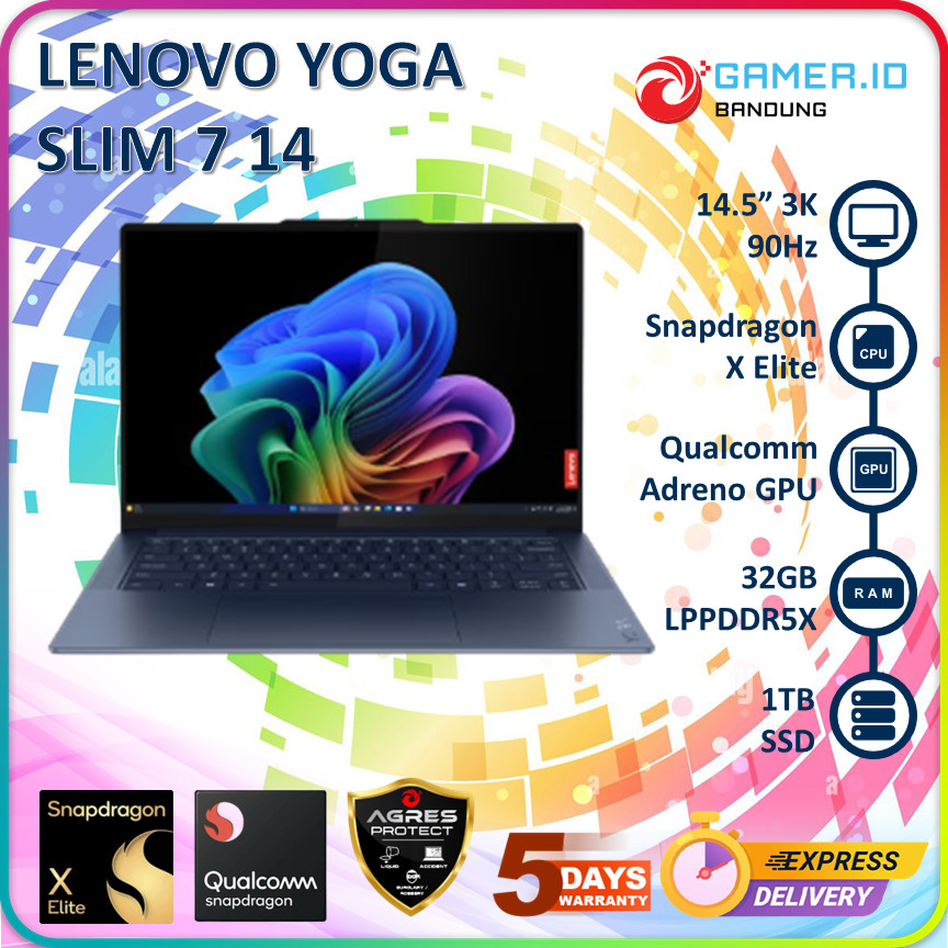 Jual LENOVO YOGA SLIM 7X 14 SNAPDRAGON X ELITE 32GB 1TB 14.5" 3K TOUCH ...