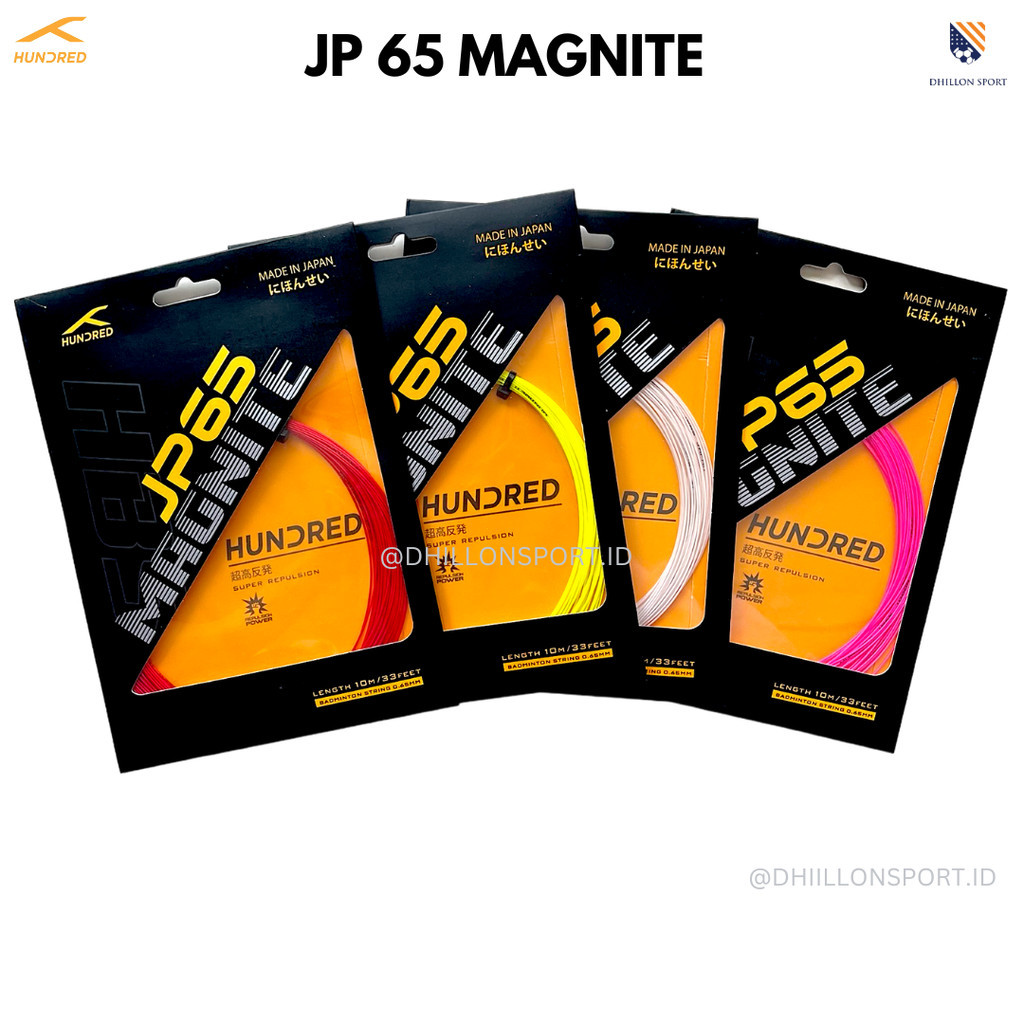 Jual SENAR BADMINTON HUNDRED JP 65 MAGNITE | SENAR RAKET HNRD JP65 ...