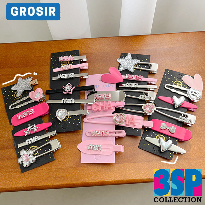 Jual 3SP | AC207 Set Klip Rambut Korea Y2K Fashion Jepit Rambut ...