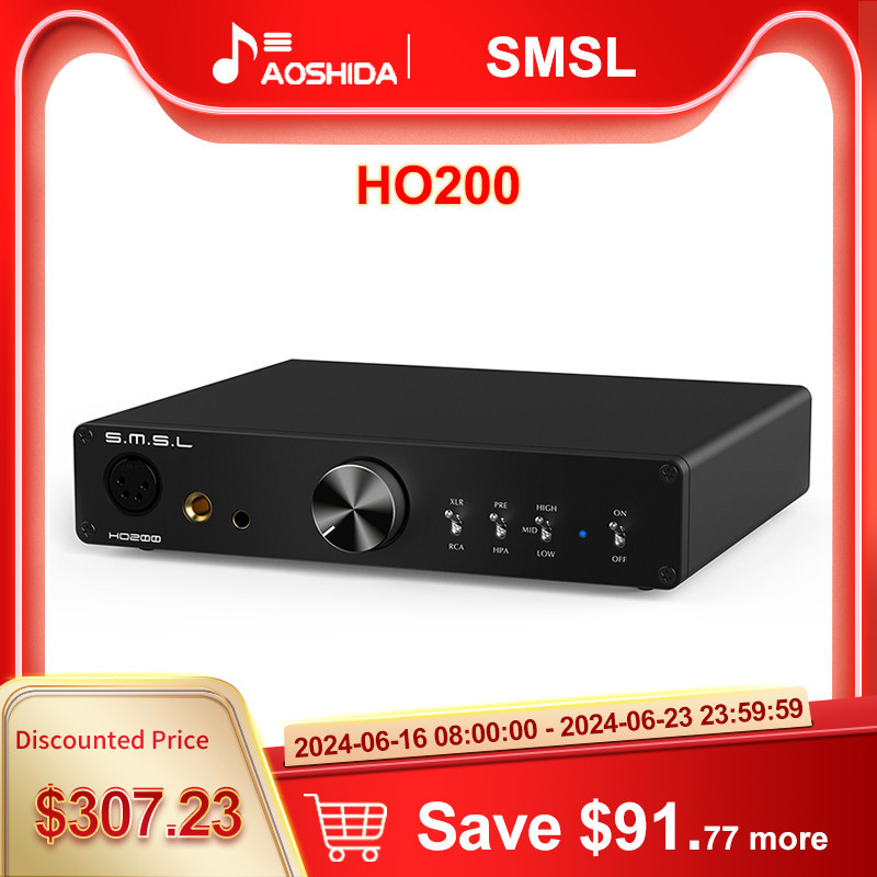Jual SMSL HO200 Hi-Res Headphone Amplifier 16ohm 6W/32ohm 3W RCA PRE ...