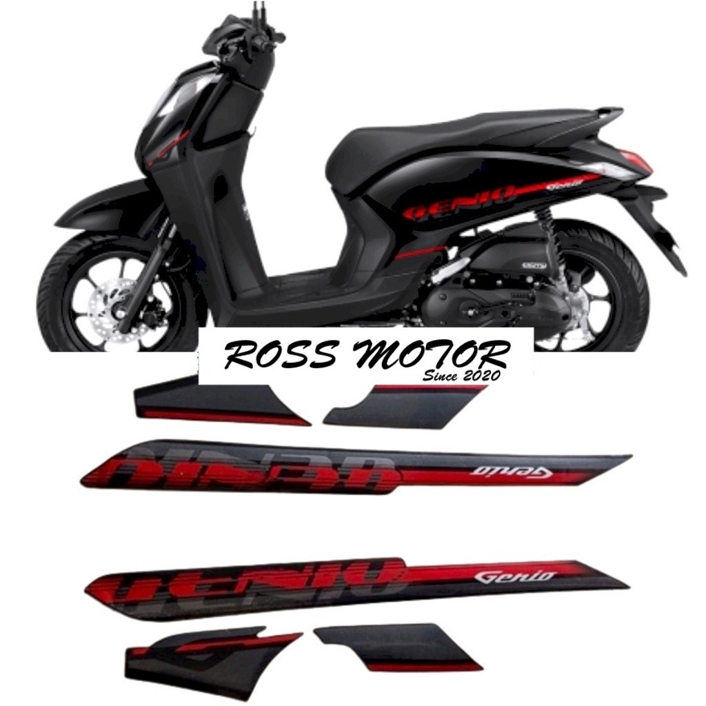 Jual Striping stiker polet list motor honda genio 110 2023 CBS hitam ...