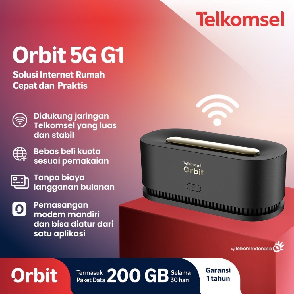 Jual Telkomsel Orbit 5G G1 Modem WiFi 5G High Speed Free Kuota 200GB ...