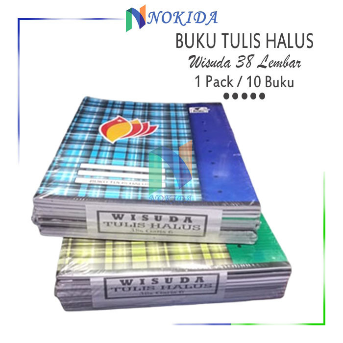 Jual Nokida Buku Latin Halus Wisuda (38 Lembar/10 Buku) / Buku Garis A5 ...