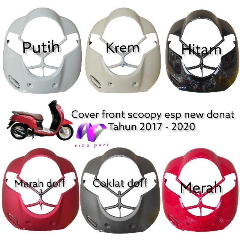 Jual cover front panel tameng body lampu depan scoopy esp new donat k93 ...
