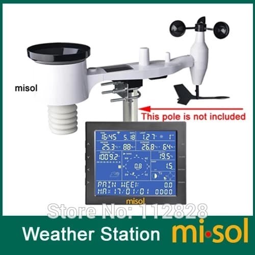 Jual MISOL professional weather station pemantau cuaca with solar ...