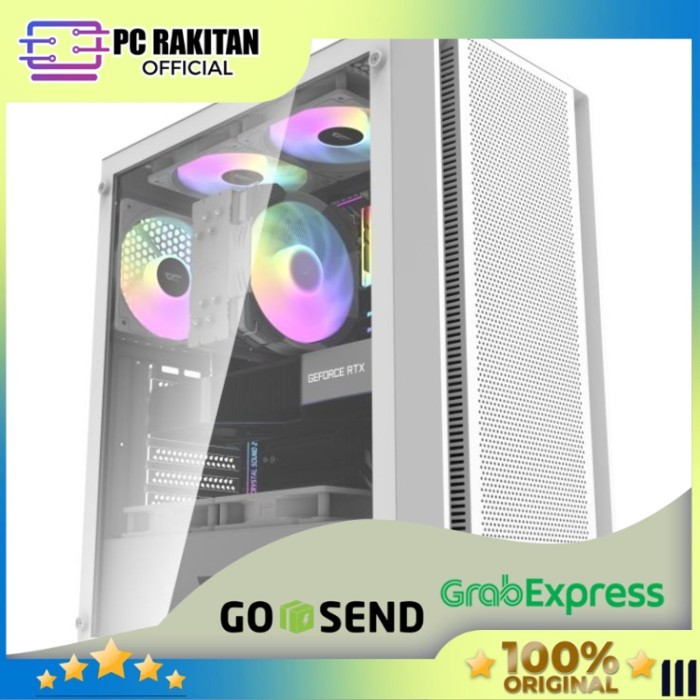 Jual DARKFLASH Casing DK353 WHITE + 4 FAN ARGB - ATX GAMING CASE ...