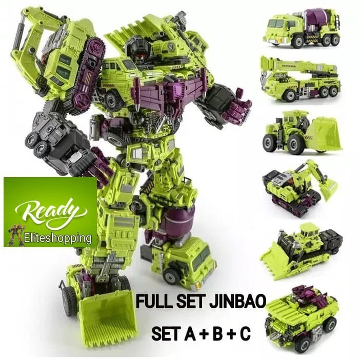 Jual READY JINBAO DEVASTATOR FULL SET A + SET B + SET C TRANSFORMERS ...