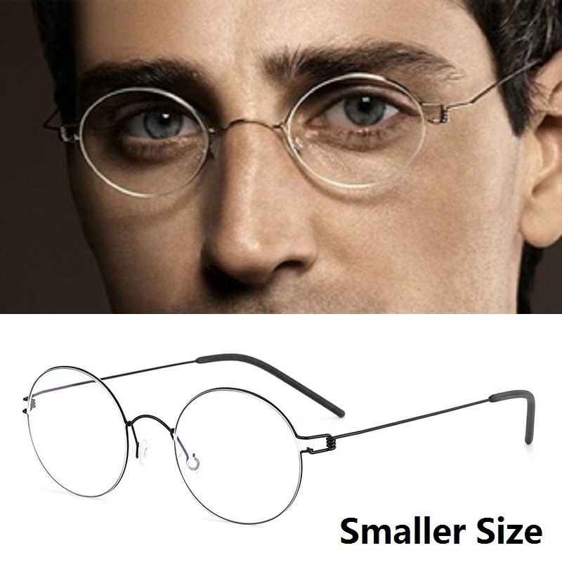 Jual Denmark Design Small Round Glasses Frame Screwless Ultra Light 4g ...