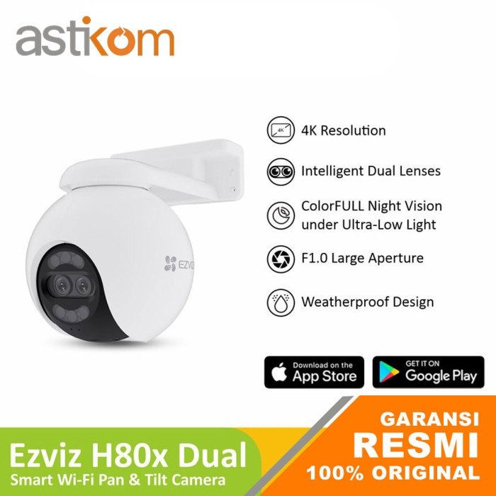 Jual CCTV Ezviz Smart Home Camera H80X 8MP+2MP 4mm 4K Outdoor | Shopee ...