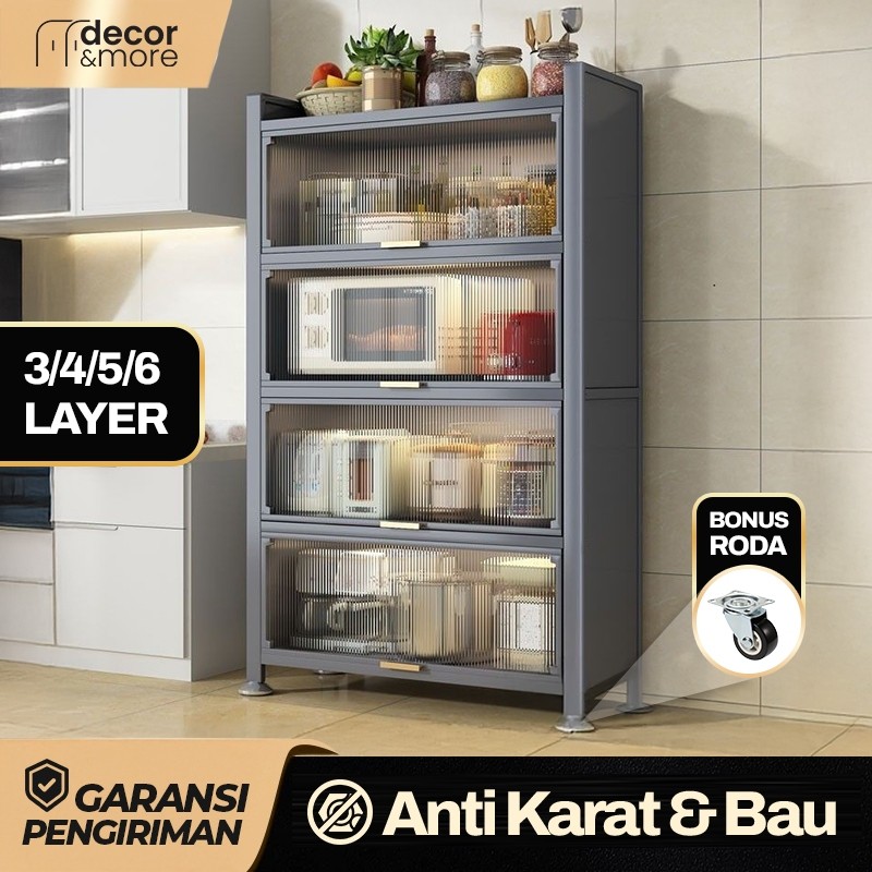 Jual Lemari Piring Tertutup Lemari Dapur Estetik Minimalis Rak Dapur ...