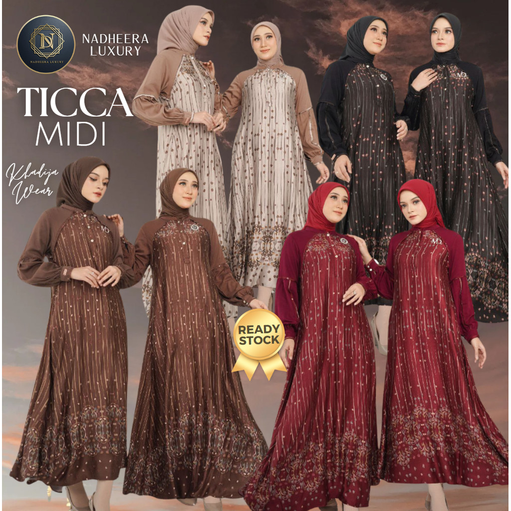 Jual TICCA SERIES Nadheera Luxury MIDI RAYON PREMIUM | Shopee Indonesia