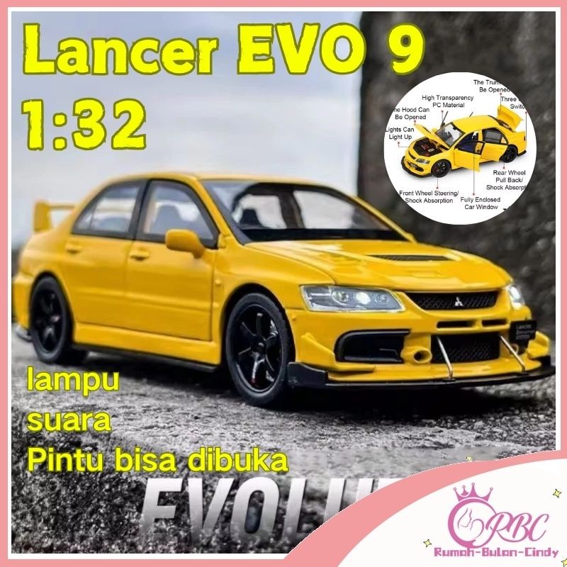 Jual [Penjual Lokal] Mainan Mobil Diecast Skala 1:32 Lancer EVO 9 Evolution IX Model mobil Super ...