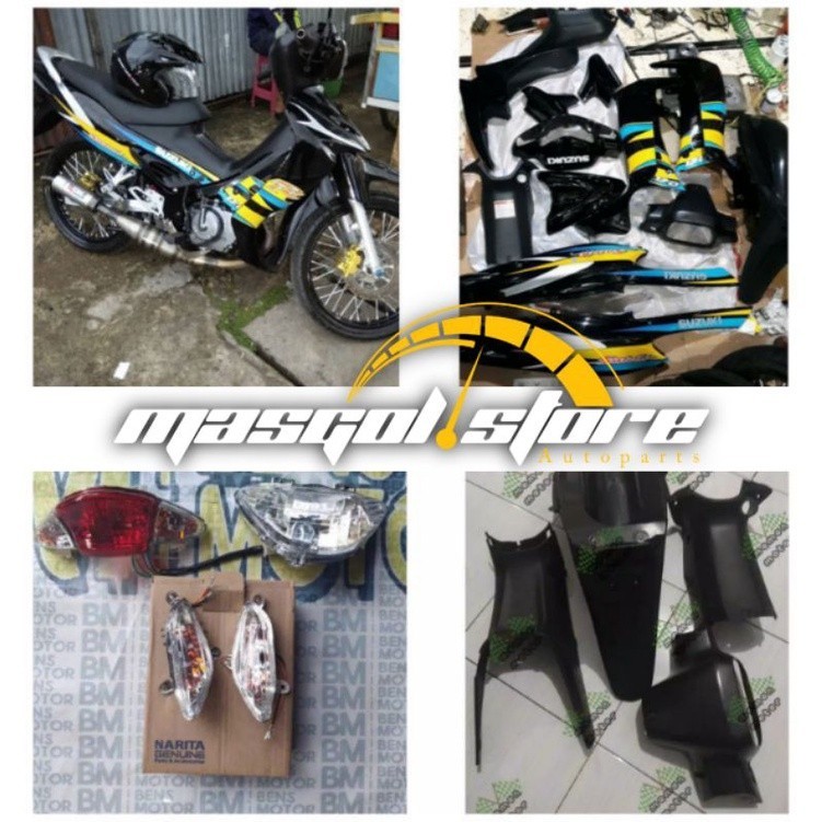 Jual Cover Body Full Set Satria Hiu Malaysia Hitam | Shopee Indonesia