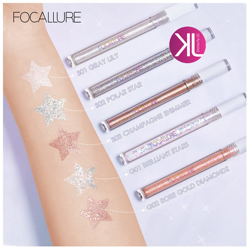 Jual Focallure Starlight Liquid Eyeshadow Shimmer Eye makeup | Shopee ...