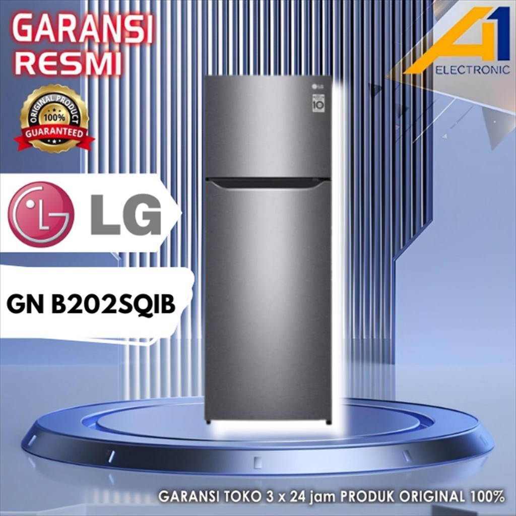 Jual LG Kulkas GNB202SQIB / GN B202SQIB , 2 Pintu Smart Inverter 202 L ...