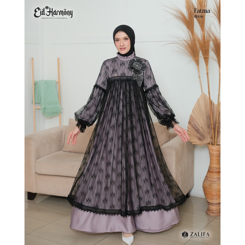 Jual FATMA DRESS ZALIFA IED SERIES RAYA ORIGINAL | Shopee Indonesia