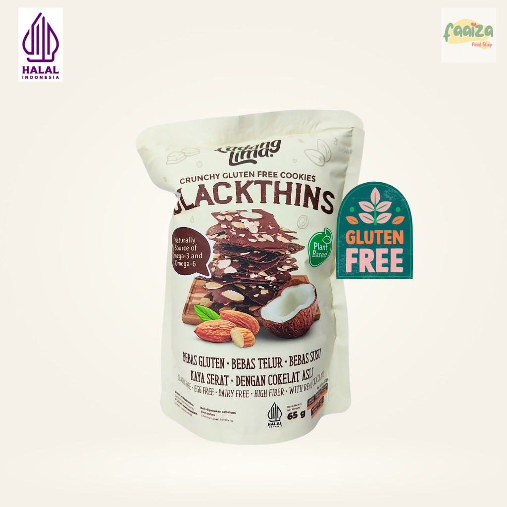 Jual Ladang Lima Crunchy Cookies Blackthins Mini Bites 65gr Gluten Free ...