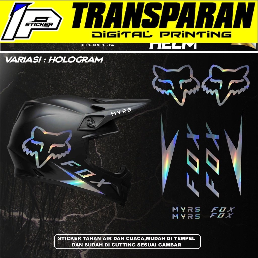 Jual Stiker Helm Cutting - Sticker Helm Trail/ Helm JPX Cross 1 Set ...