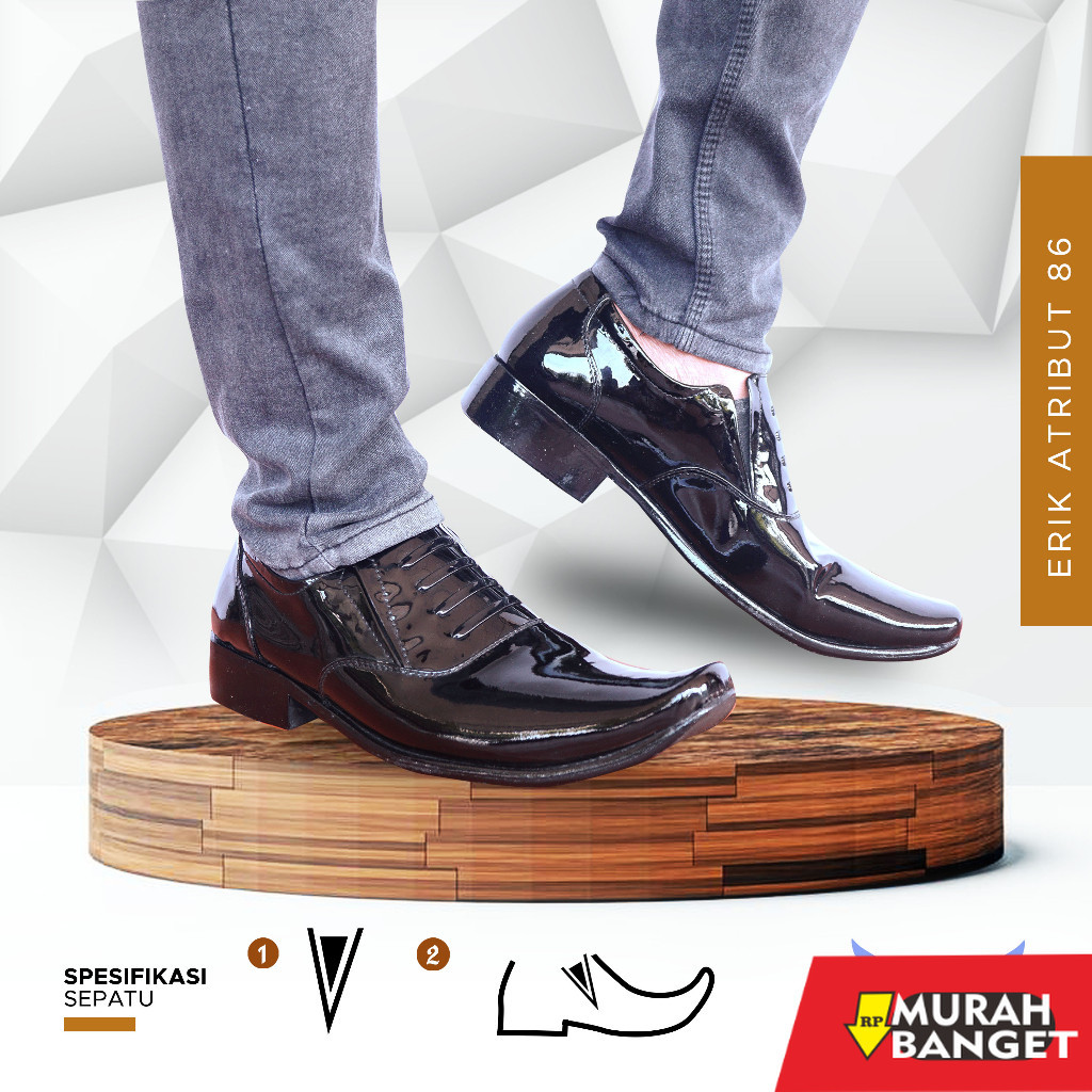 Jual Sepatu pdh- SEPATU PDH POLKI/SEPATU PDH KULIT MODEL ALADIN ...