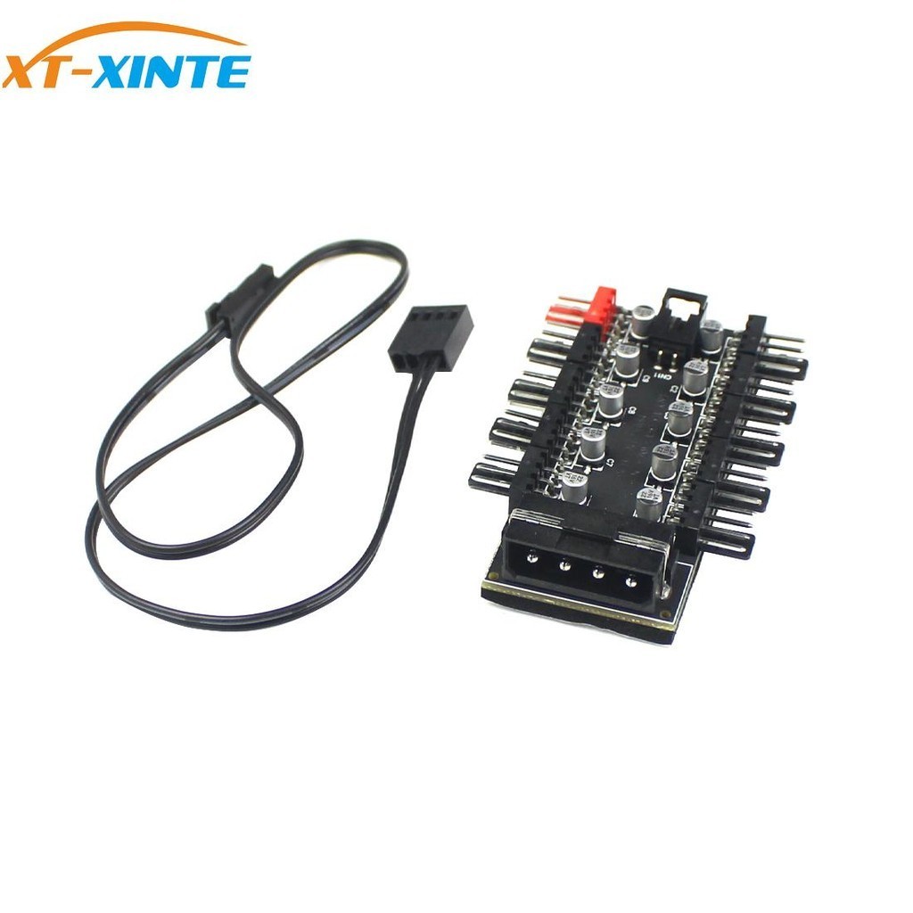 Jual 4 Pin PWM Cooler Fan Hub Splitter Adapter Socket Replacement PC ...