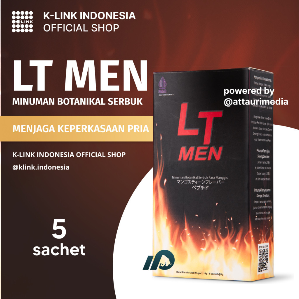 Jual LT Men Minuman Botanikal Serbuk Rasa Manggis 1 Box isi 5 Sachet ...