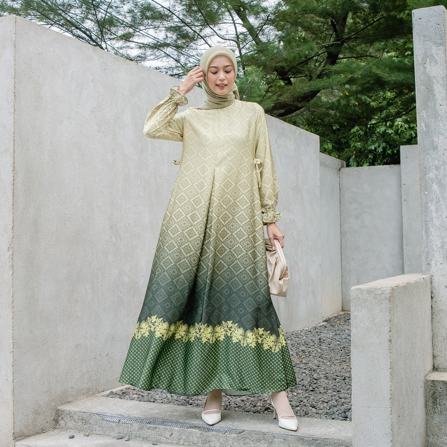Jual Le Khari Romeesa Dress Premium Armany Silk Gamis Busui Gamis Size ...