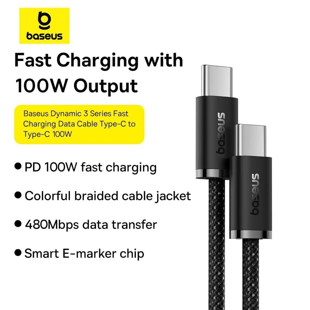 Jual Baseus Kabel Data Dynamic Series Type C To Type C 100w Fast