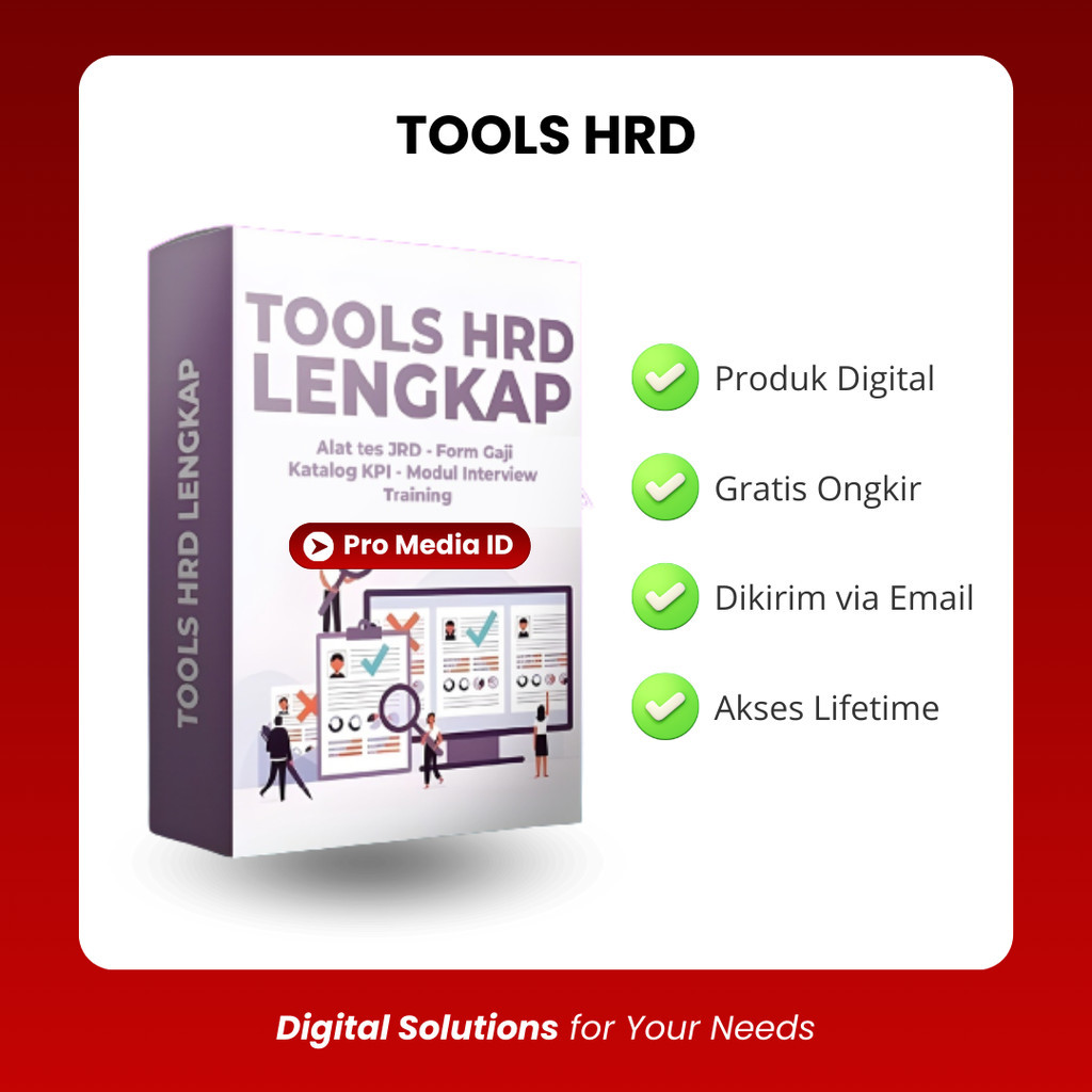 Jual Paket Tools HRD Mencakup KPI SOP HRD Form Tabel Gaji dan Modul ...
