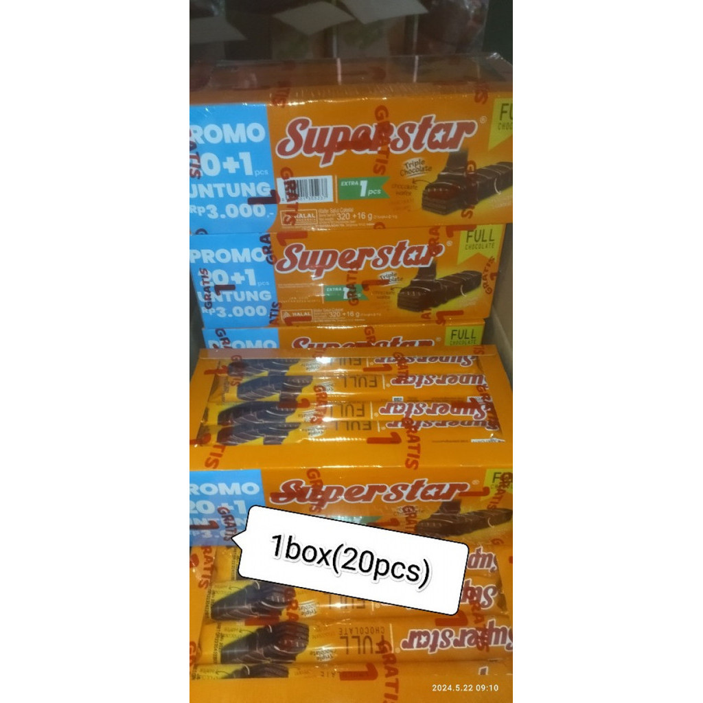 Jual ROMA SUPERSTAR WAFER TRIPLE CHOCOLATE 1box | Shopee Indonesia