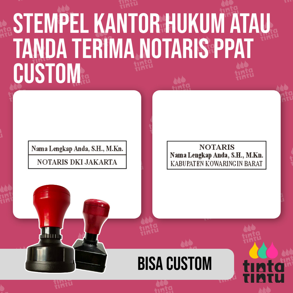 Jual Stempel Kantor Hukum atau Tanda Terima Notaris PPAT Custom ...