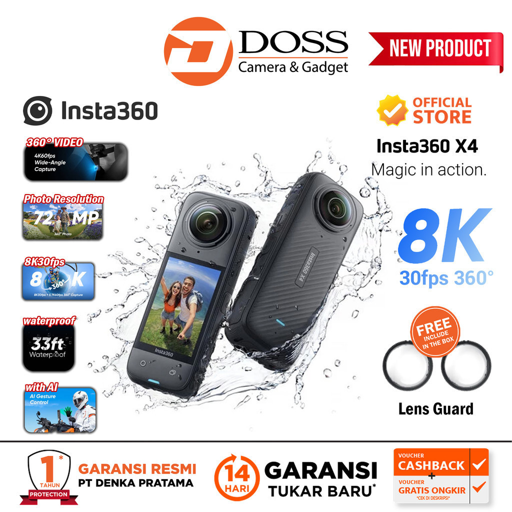 Jual Insta360 X4 Action Camera 8K Insta 360 ONE X4 Action Cam | Shopee Indonesia