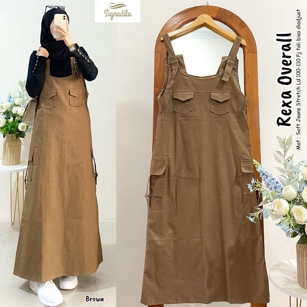 Jual ELLAMOURE - Baju Gamis Wanita REXA OVERALL From SiGNaDiLa | Shopee ...