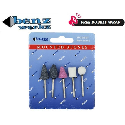 Jual PGS - BENZ Mounted Stone Batu Osco 3mm 5 Pcs Set Gerinda Mini Die ...