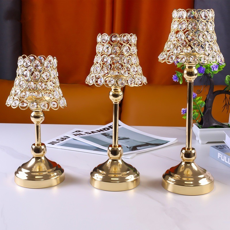 Jual Crystal Crown Candlestick Holders Tempat Lilin Tealight Kristal ...