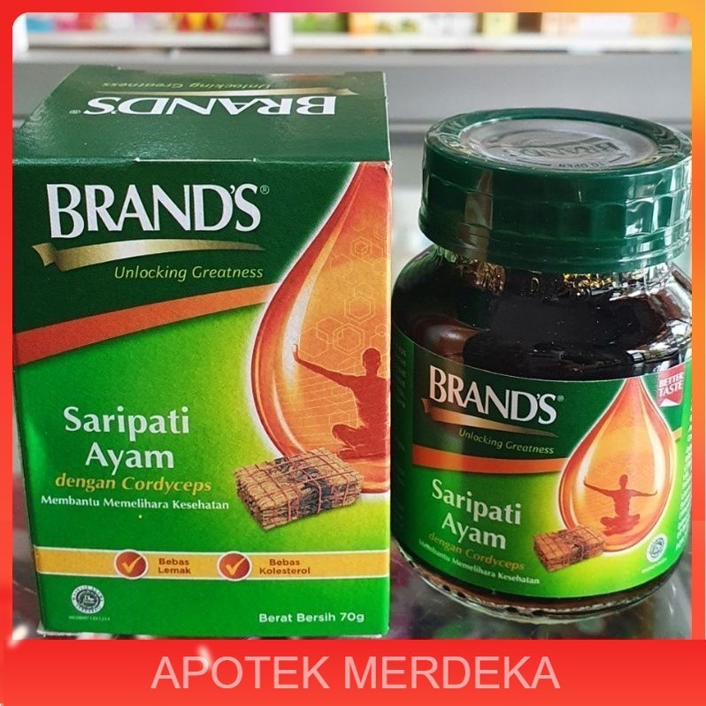 Jual Brand's Sari Pati Ayam Essence of Chicken botol 70 gram Cordyceps ...