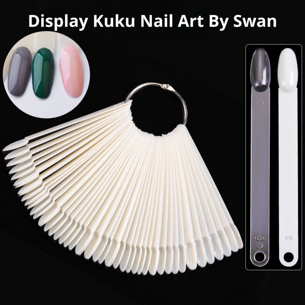 Jual 50 Pcs Display Kuku Nail Art Warna Kutek Kuku Bentuk Oval Color ...