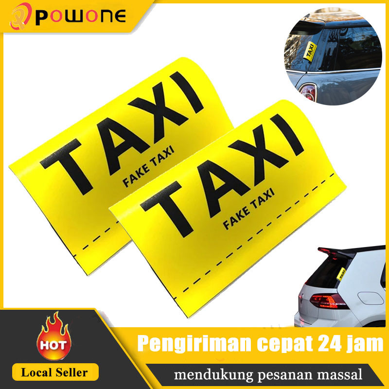 Jual Stiker Kreatif TAXI label tanda dicuci stiker mobil stiker mobil ...