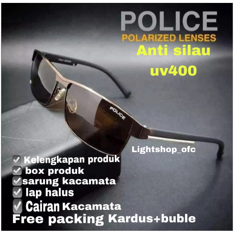Jual BIKIN KEREN!!! kacamata POLICE fashion pria 24 sunglass polarized lensa kaca cocok untuk ...