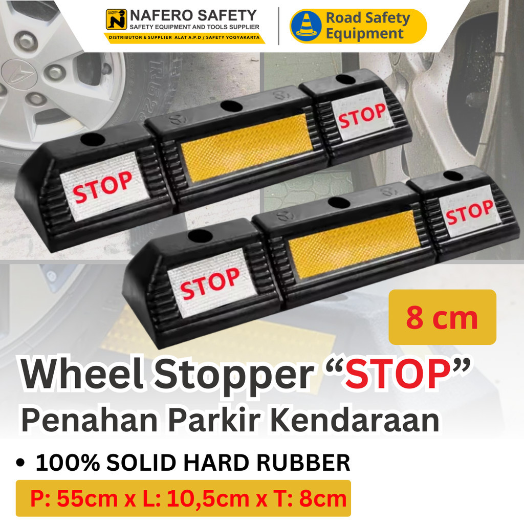 Jual Karet Ganjalan Ban Mobil Wheel Stopper Scothlight STOP Tinggi 8 cm ...