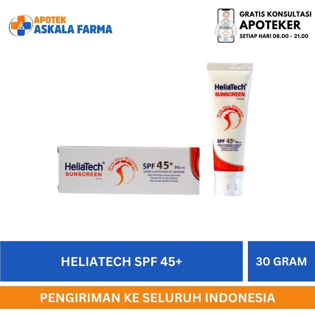 Jual Heliatech Sunscreen SPF 45+ / Sunscreen Melindungi Dari Sinar UV ...