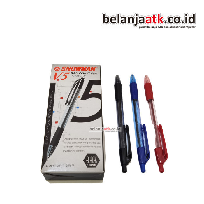 Jual Pulpen/Bolpen/Bolpoin V5 0,7 mm (Hitam, Merah, Biru) | Shopee ...