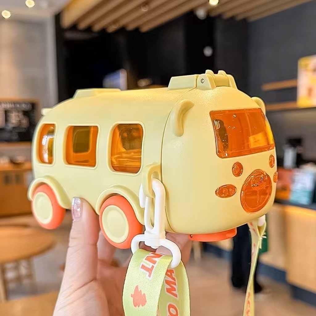 Jual Botol Minum Anak Bentuk Mobil Bus Korean Bottle 500 ml Bonus Tali ...